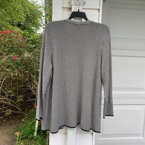 Talbots | Sweaters | Nwt Talbots Pretty Black Cream Rectangles Pattern ...